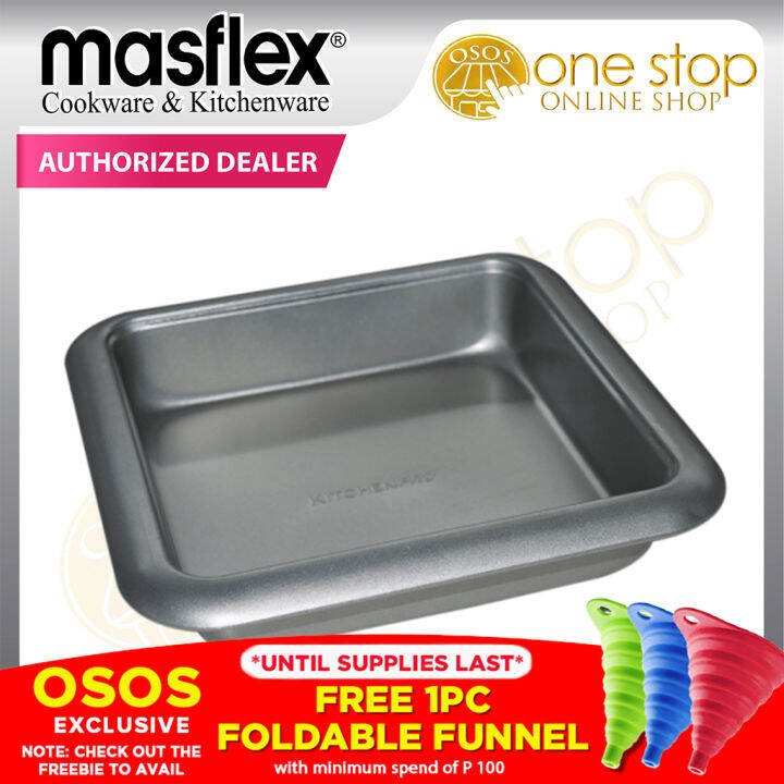 Kitchenpro by Masflex Original Carbon Steel Square Cake Pan Bake Pantry Baking Bakeware *OSOS ...