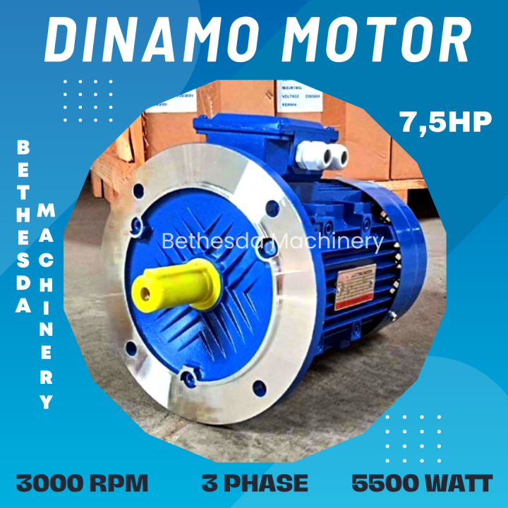 7,5 HP/5.5 kw Dinamo Elektro Motor 3 phase 3000 RPM | Lazada Indonesia