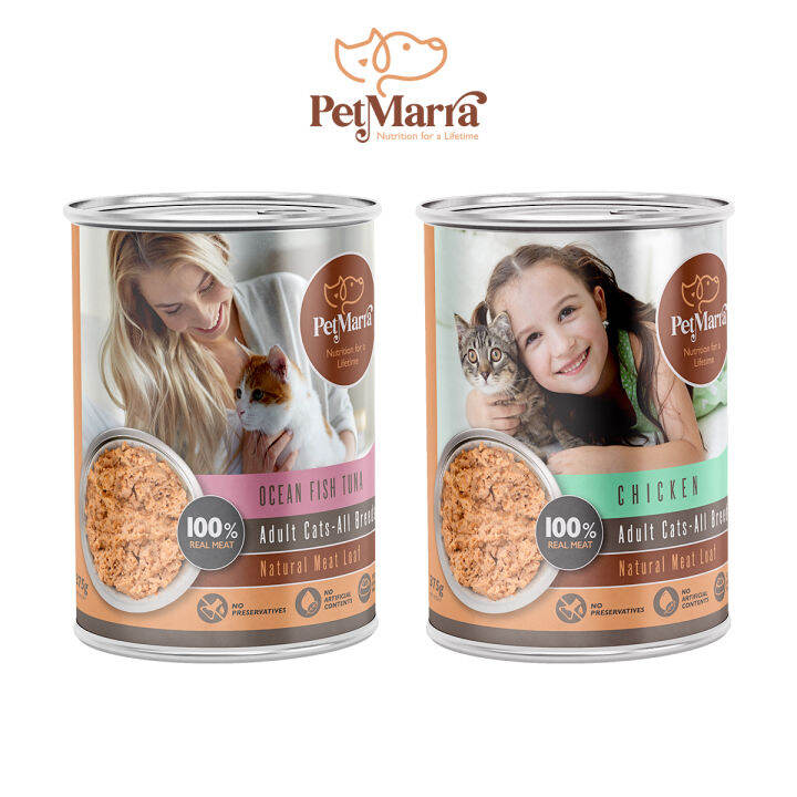 PetMarra Natural Meat Loaf Adult Cat Wet Food Can Ocean Fish Tuna ...