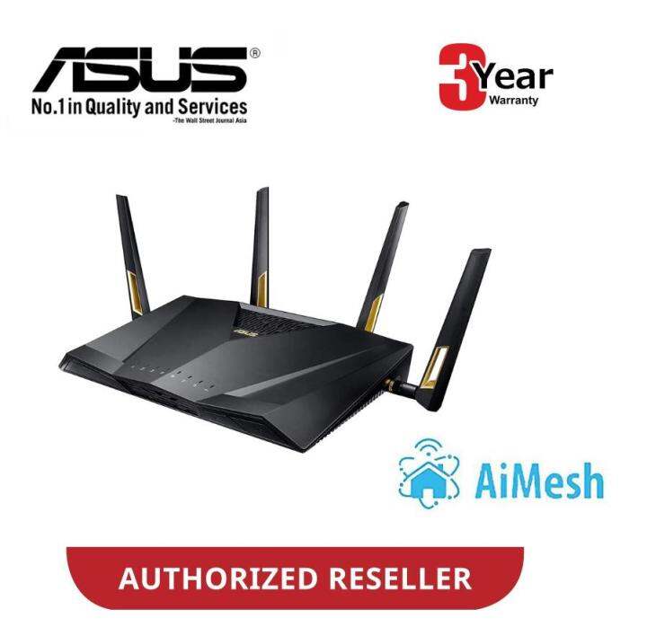 Asus RT-AX88U WiFi 6 Gaming Router with Wireless AX6000 for Unifi ...