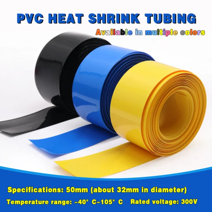 PVC heat shrinkable tube width 50mm, diameter 32mm, battery sleeve ...