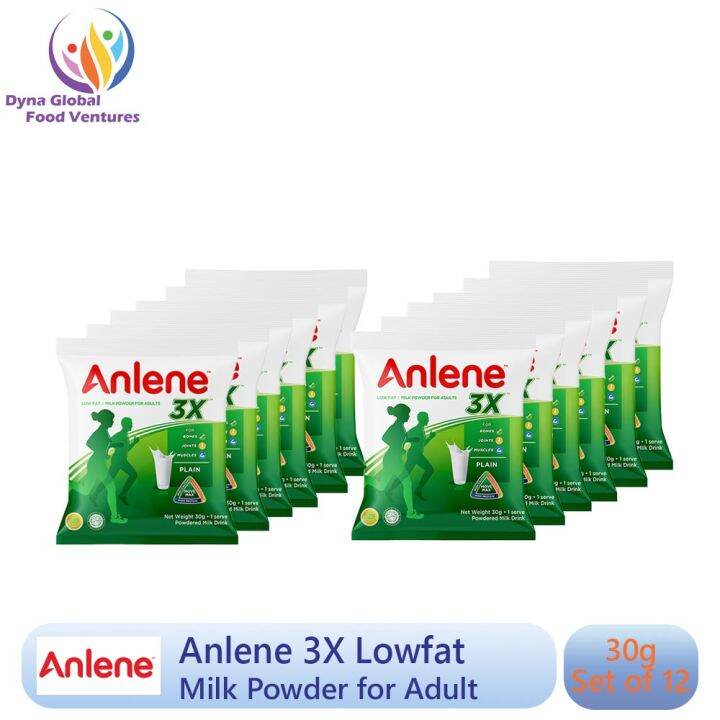 Anlene 3X Milk Powder Plain 30G x12 (Sachet) | Lazada PH
