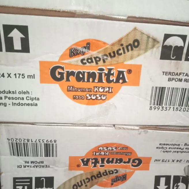 granita minuman gelas kopi rasa susu satu dus 24/175ml | Lazada Indonesia