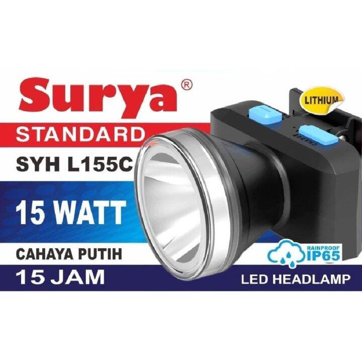 Senter Kepala Surya 15W 15 watt SYH L155C Head lamp Surya 155C 15 Jam | Lazada Indonesia
