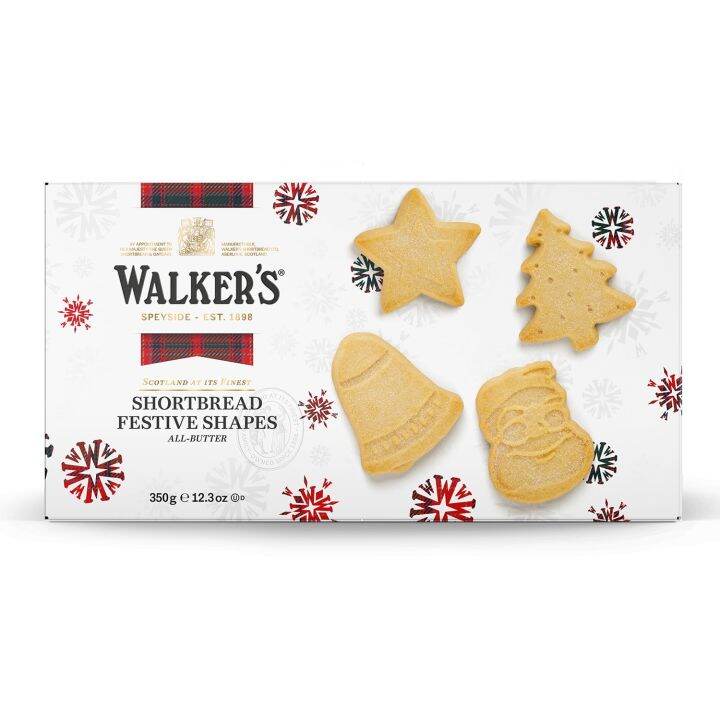 Walkers Pure Butter Shortbread Festive Shapes Cookie วอล์คเกอร์ เพียว ...