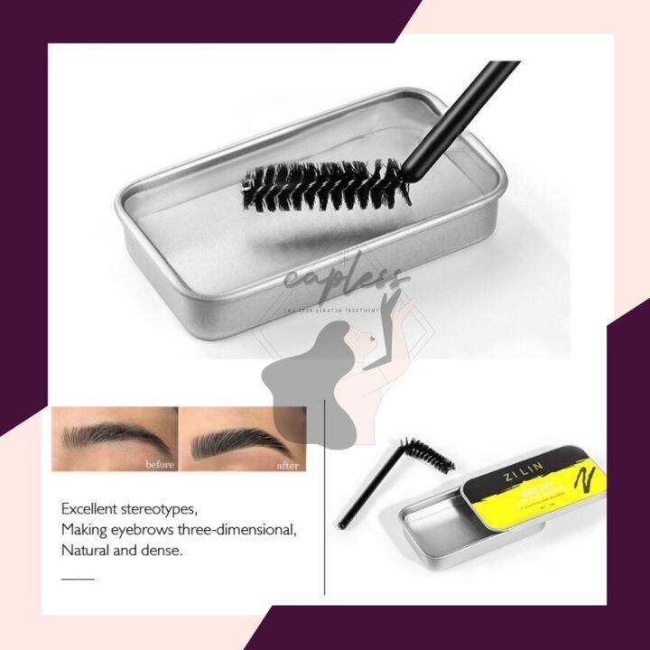 ZILIN HOT Eyebrow Soap Wax With Trimmer Fluffy Feathery Eyebrows Pomade ...