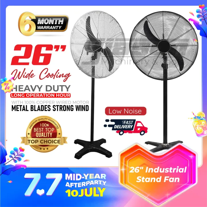 26" Heavy Duty Industrial Stand Fan | Lazada