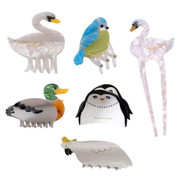 SUJING ที่คาดผมการ์ตูนสำหรับเด็กผู้หญิงเป็ดกิ๊ปหนีบผมอาซีเตท Ins ที่ ...