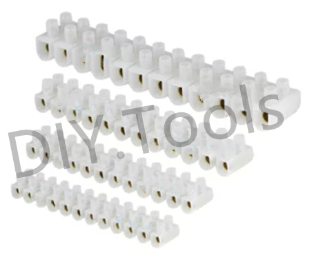 DIY.Tools Connector 10A Pvc Terminal Block 【Cross Type 12Pcs】10A High ...