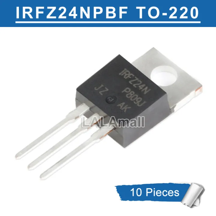 10pcs Original IRFZ24N TO-220 IRFZ24NPBF TO220 IRFZ24 N-Channel 55V/17A MOSFET Transistor Brand ...