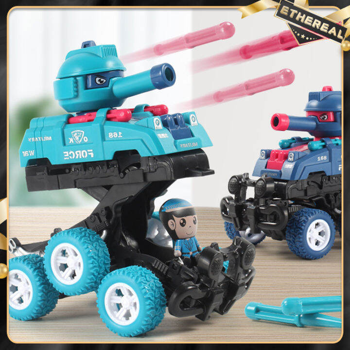 Transforming Tank Shoot Crash Transform Tank Transformer Toy Inertial ...