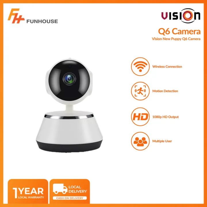 VISION Q6 PRO CCTV Camera Wifi Connect to Phone 1080P IP Camera 360 ...