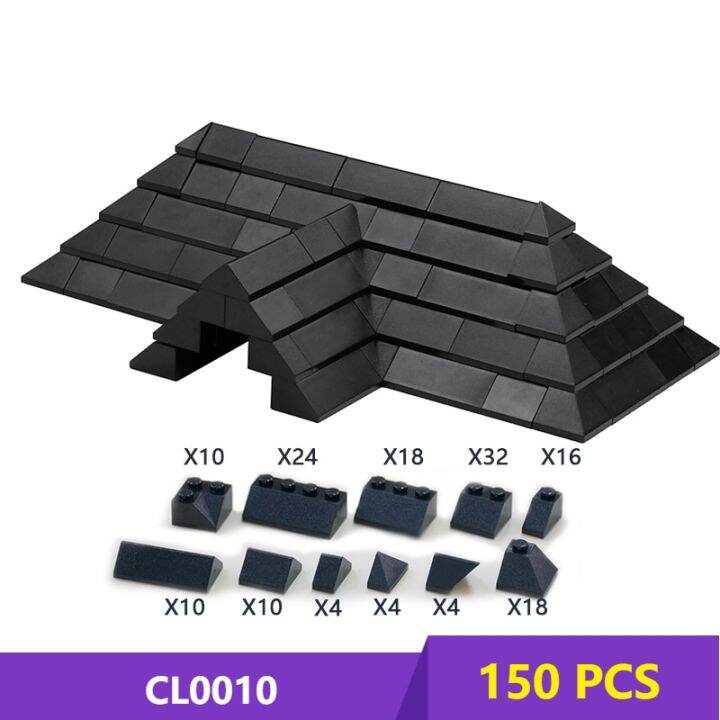 MOC DIY Roof Tiles Pack Brick Pack Enlighten Block Brick Set Compatible ...