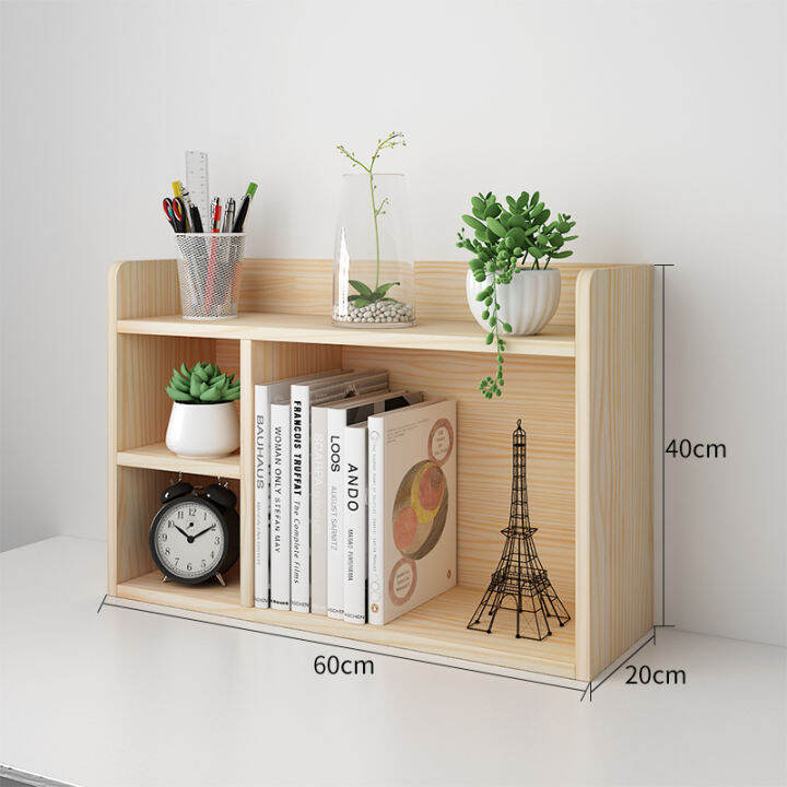 Solid wood desktop bookcase desk bookcase shelf bay window multi-layer ...