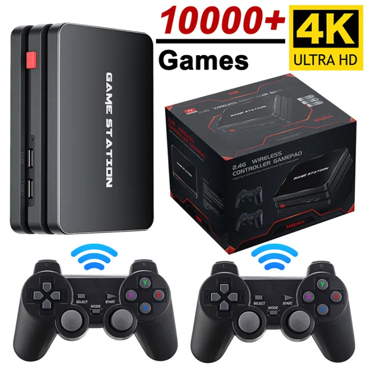 M8 Plus Video Game Console 2.4G Dual Controller Game Stick 64GB 4K ...