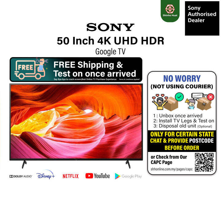 Sony 50 Inch 4K UHD HDR Google TV KD-50X75K | Lazada