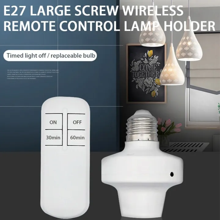 [ONLYE]wireless Smart Remote Control E26 E27 Light Bulb Socket Base ...