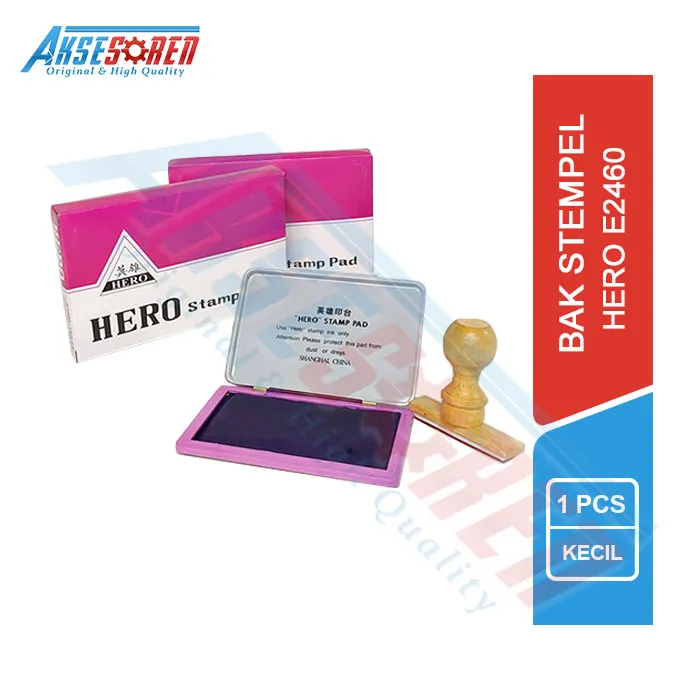 BAK STEMPEL TINTA KECIL HERO [E2460/NO.0] / STAMP PAD / TEMPAT STEMPEL ...