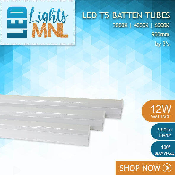 Ledlightingmnl Shadowless LED T5 Batten Tubes 12 Wattage Fixture Tube ...