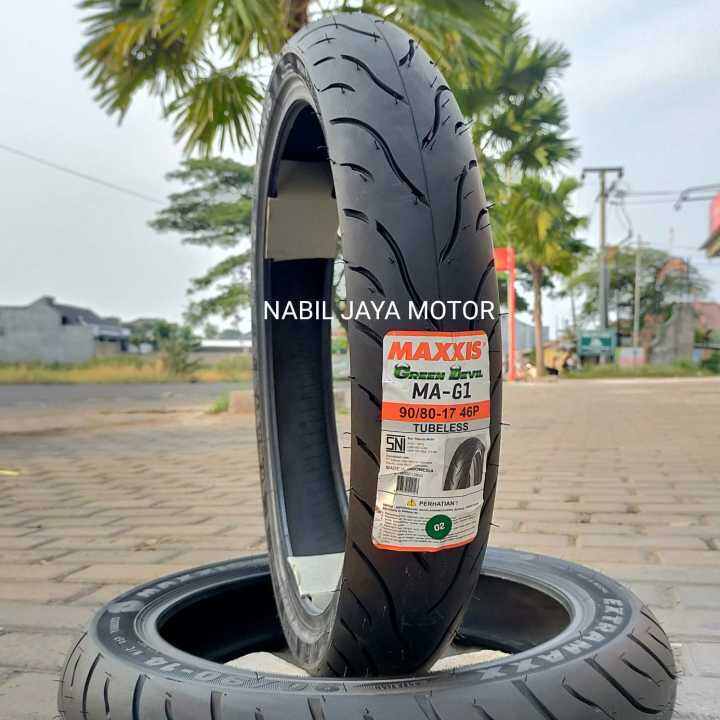 BAN MOTOR RING 17 TUBELES MAXXIS GREEN DEVIL 90/80-17 SOFT COMPOUND ...