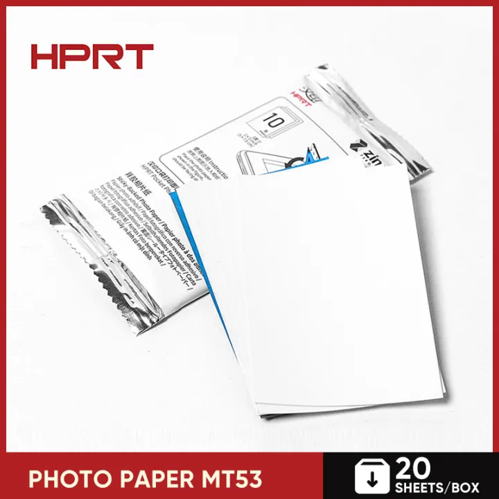 HPRT Printer Zink Photo Paper 3 นิ้วอุปกรณ์เครื่องพิมพ์ภาพสำหรับ MT53 Mini Photo Printer (20 ...