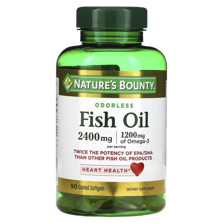Nature's Bounty Odorless Fish Oil 1,200 mg 90 Coated Softgels | Lazada PH