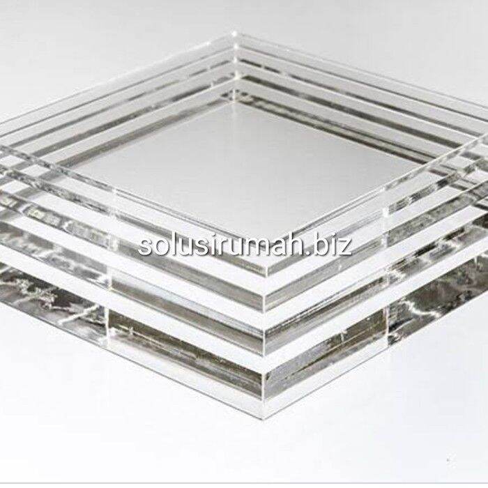 Acrylic Akrilik Sheet mika Custom Lembaran 10mm bening per100cm /100cm ...