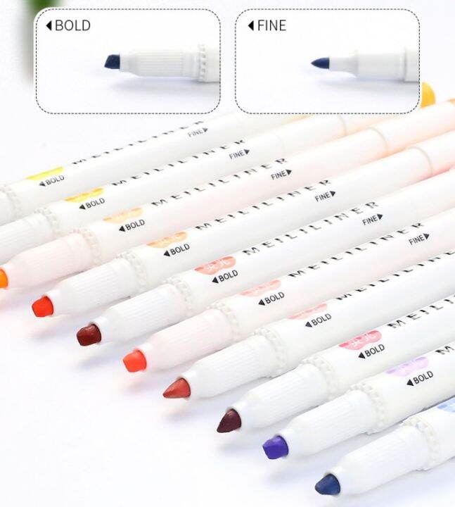 SKM 25 Colours Highlighter Set Pastel Sweet Colour Double Sided ...