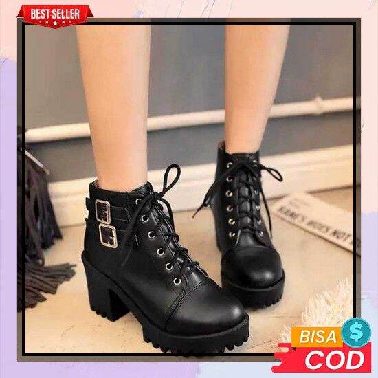 Sepatu Boots Wanita Korean Style Model Terbaru Cewek Perempuan Remaja ...