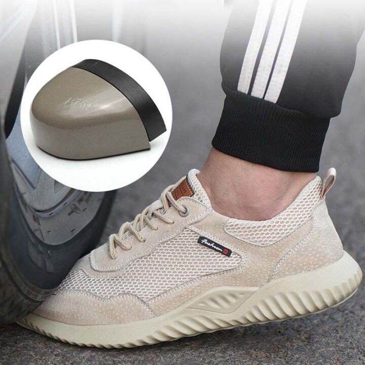 Men's steel toe safety shoes bulletproof material soles lightweight ...