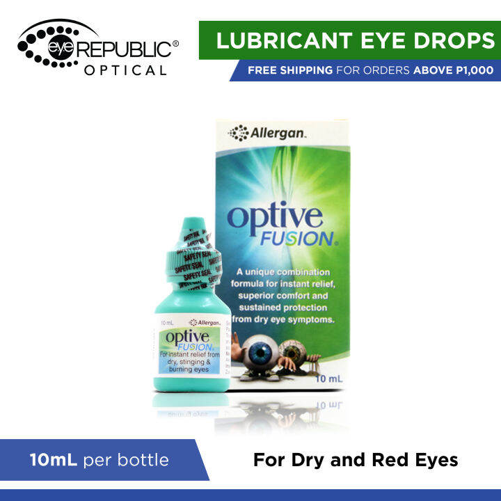 Optive Fusion Lubricant Eye Drops 3ml/10ml for Dry/Red Eyes | EYE ...