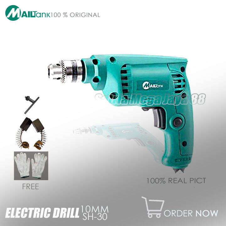 MAILTANK SH30 MESIN BOR TANGAN ELECTRIC DRILL MESIN BOR LISTRIK 10mm bisa buat bor beton tembok ...