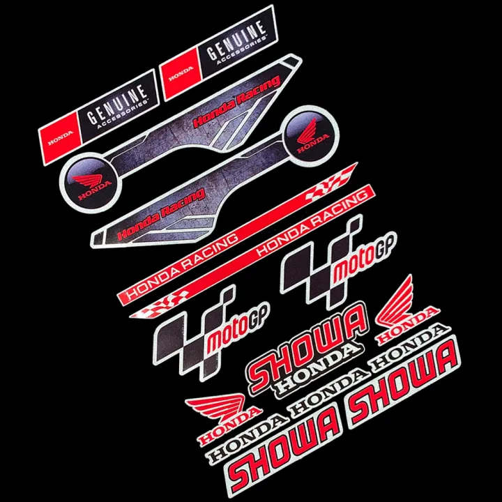 Honda Reflective Stickers Honda Racing Stickers AGV Helmet Stickers ...