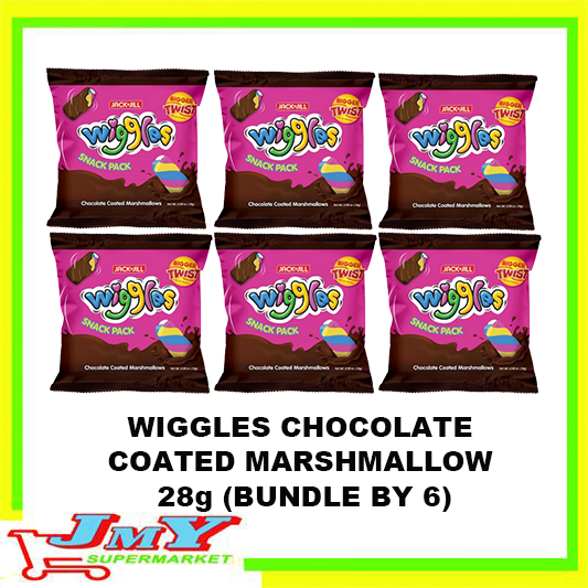 JMY WIGGLES CHOCOLATE COATED MARSHMALLOW 28g ( BUNDLE BY 6) | Lazada PH