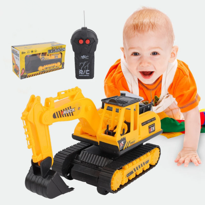 Kid Remote Control Digger RC Toy Excavator Truck Radio Controlled ...