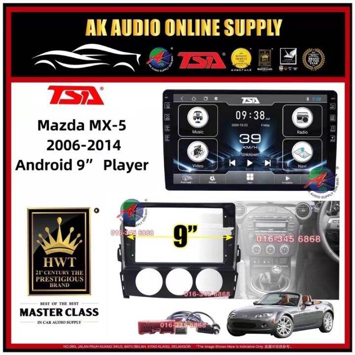 T5 DSP CarPlay TSA Mazda MX-5 MX5 2006 - 2014 Android 9'' inch Android ...
