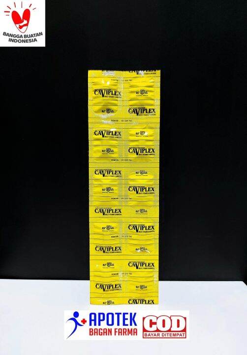 VITAMIN CAVIPLEX ( 1 STRIP ISI 10 TABLET) MULTIVITAMIN DAN MINERAL ...