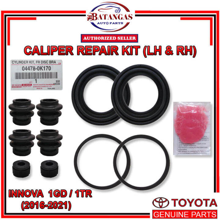 ORIGINAL CALIPER REPAIR KIT FOR TOYOTA INNOVA 1GD/1TR (2016-2021) 1 SET ...