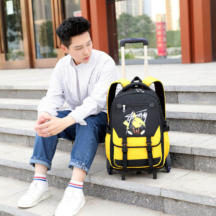 Pikachu Trolley Bag Climbing Stairs Boys Children Primary School ...