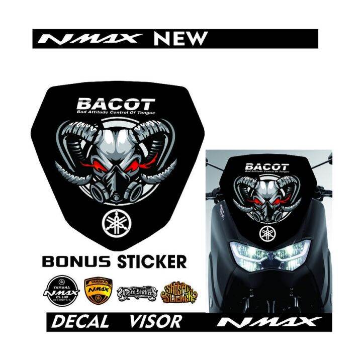 TRIPING VISOR NMAX NEW STIKER NEW NMAX VISOR STRIPING DECAL POLET ...