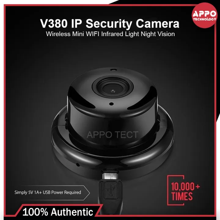 V380 IP Security Camera Wireless Mini WIFI Infrared Light Night Vision ...