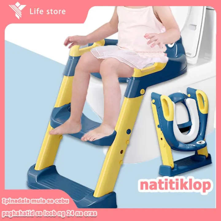Potty Ladder with Step Stool for Boys and Girls Foldable Toilet ...