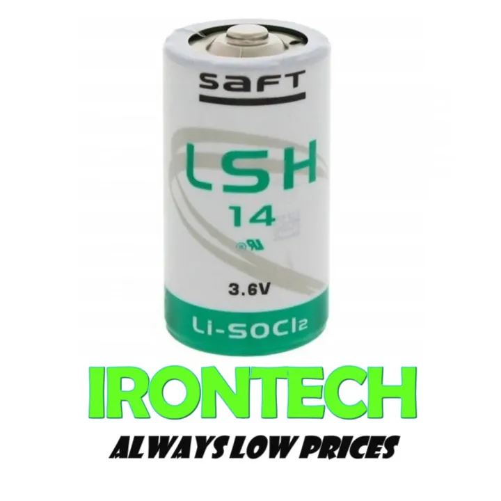 Saft LSH 14 Lithium Battery 3.6V C Size 5.8Ah 5800mAh Thionyl Chloride ...