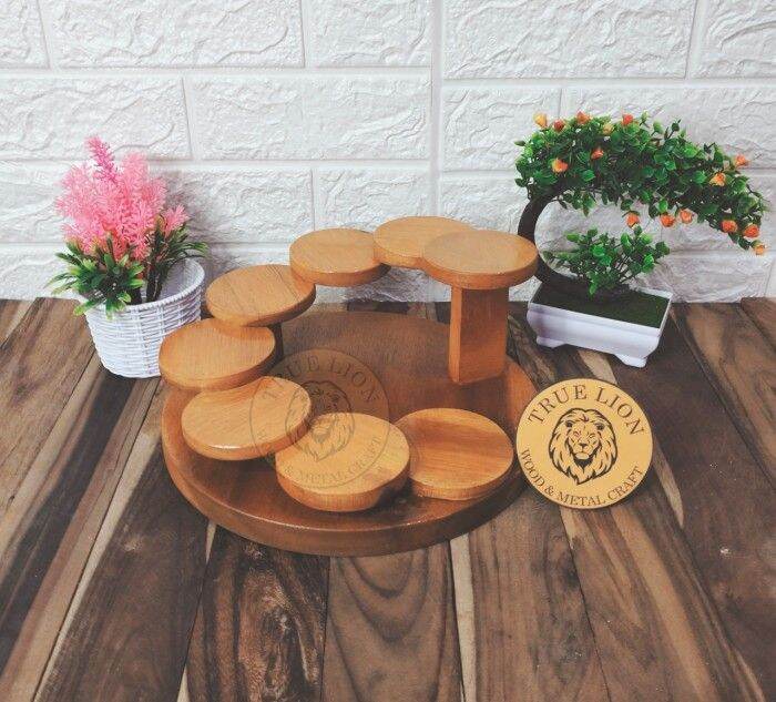 TANGGA SUSHI KAYU NAMPAN SUSHI RAK SUSHI BULAT 8 SUSUN | Lazada Indonesia