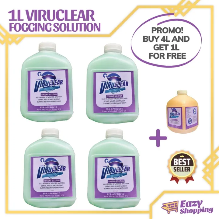 Viruclear 1 Liter Fogging Solution l EDA Approved l Fog Machine ...