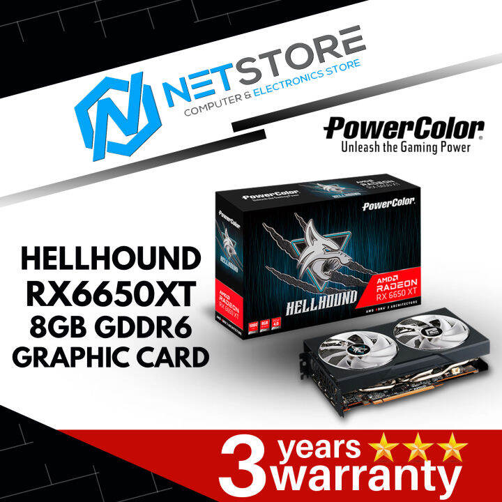 POWERCOLOR HELLHOUND RX6650XT 8GB GDDR6 GRAPHIC CARD - AXRX 6650 XT ...