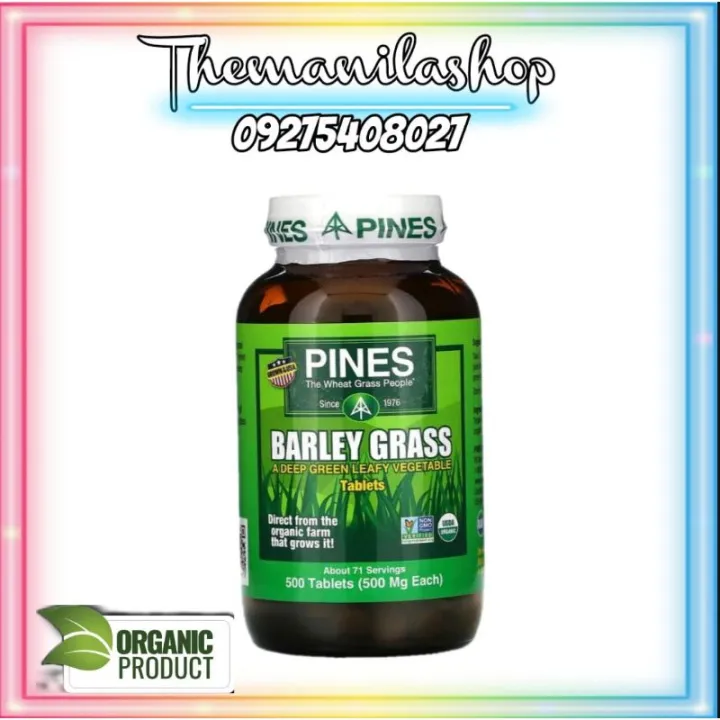 BARLEY GRASS TABLETS PINES BARLEY GRASS INTERNATIONAL BARLEY 500 ...