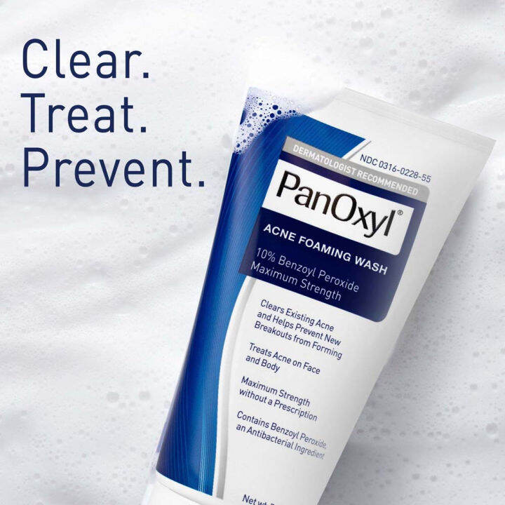 Panoxyl Acne Foaming Wash Benzoyl Peroxide 10 Maximum Strength