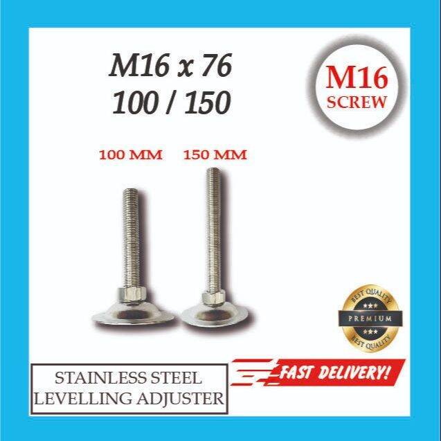 M16 ADJUSTABLE LEVELING STAND STAINLESS STEEL BASE FLOOR MOUNTED ...