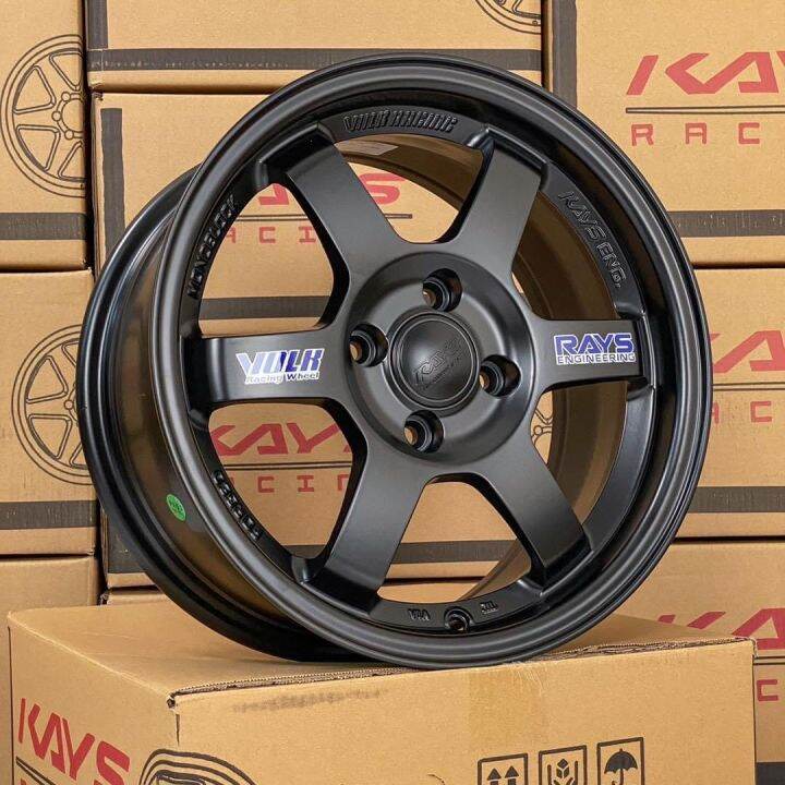 ล้อแม็กใหม่ TE37 ขอบ15 - ( 15 x 4 รู ) หน้ากว้าง 7 x 7 ET35/35 งานKAYS - 8สี - ส่งฟรี Kerry ...